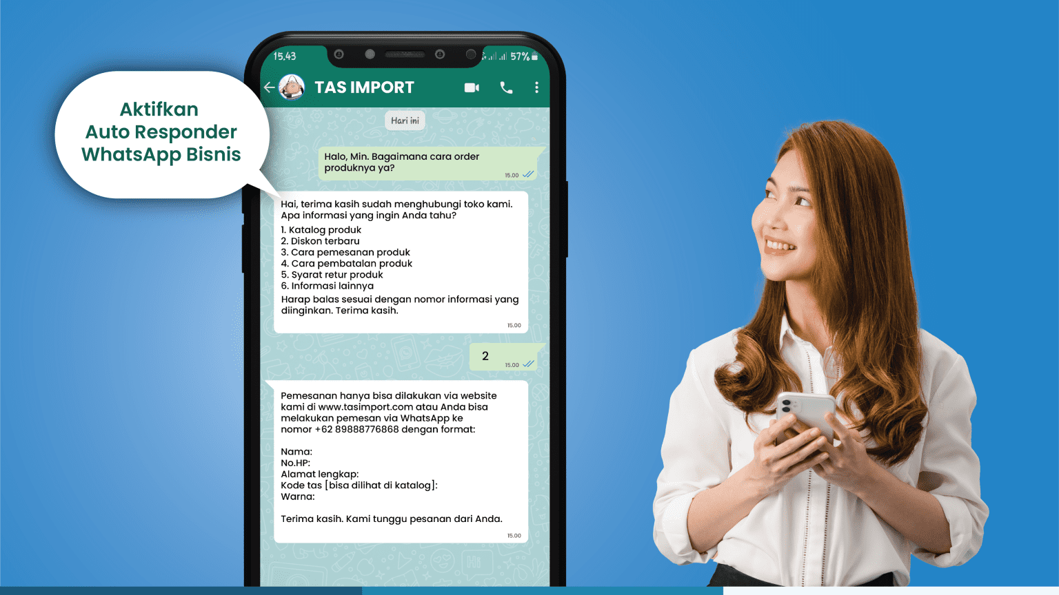 Tutorial Cara Aktifkan Auto Replay di WhatsApp Business