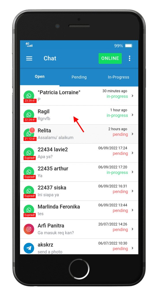 [Peningkatan] Status Chatscript Pada Barantum Mobile