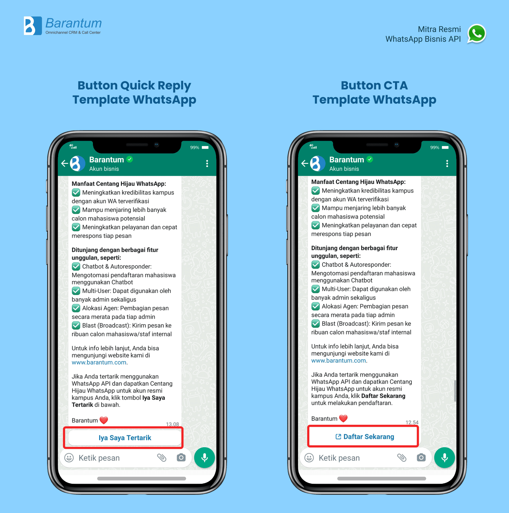 7 Contoh Template WhatsApp API, Jenis dan Kategorinya
